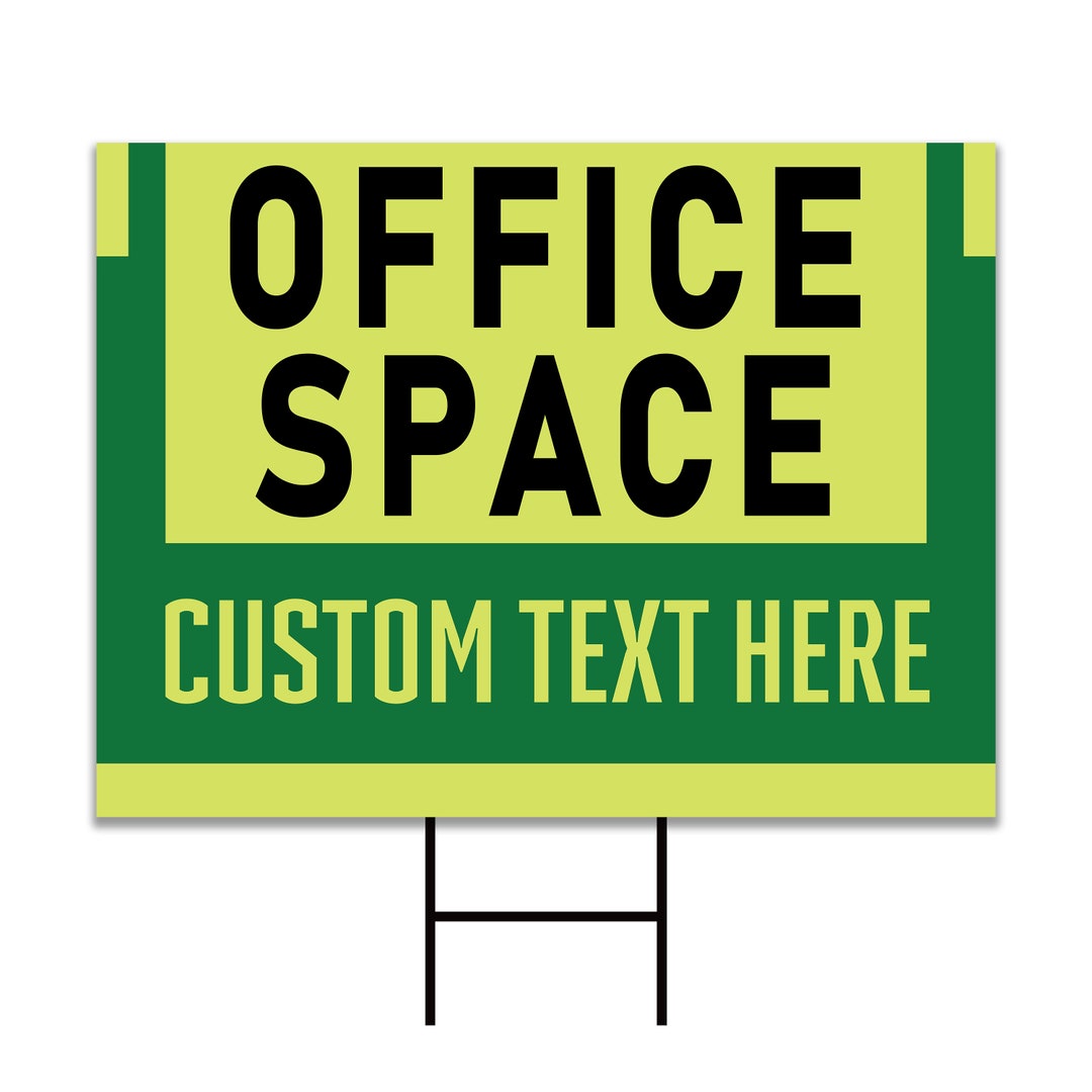 Office Space Available Yard Sign Personalized Coroplast Custom Office ...