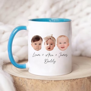 Personalized Baby Photo Mug, Custom Baby Face Pattern Mug, Father's Day ...