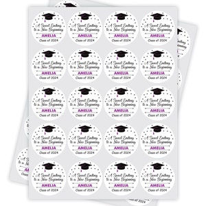 Personalized Graduation 2024 Stickers, Custom Class of 2024 Stickers ...