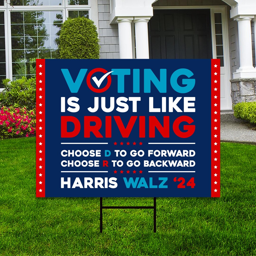 Harris Walz 2024 Obviously Yard Sign Kamala Harris for President Lawn ...
