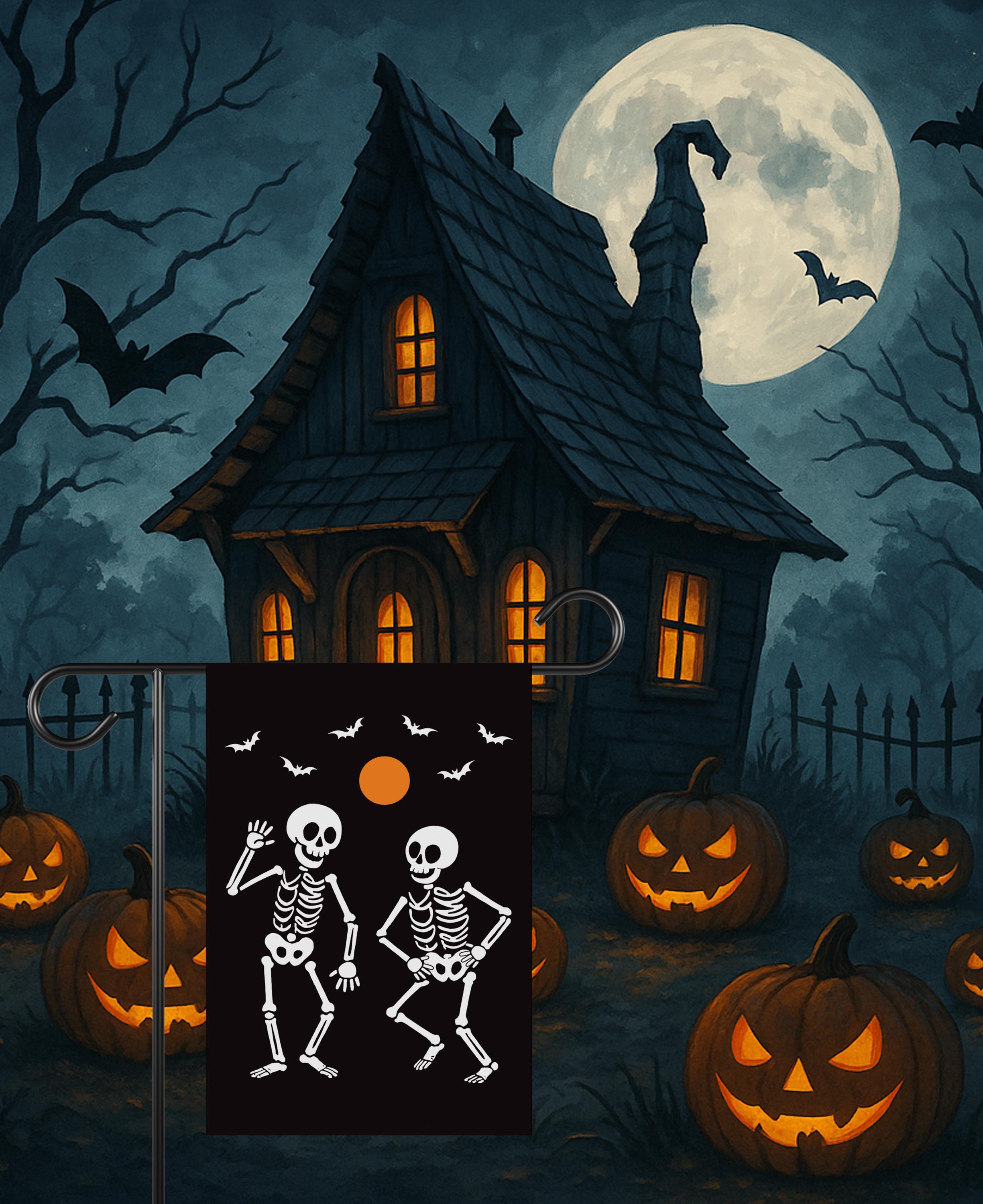 Subtle Anti-trump Halloween Skeleton Garden Flag, Spooky Season Resist ...