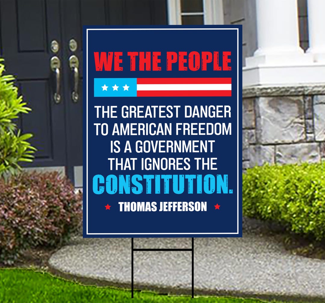 The Greatest Danger to Freedom Yard Sign - Resist Hate Lawn Sign, Anti ...