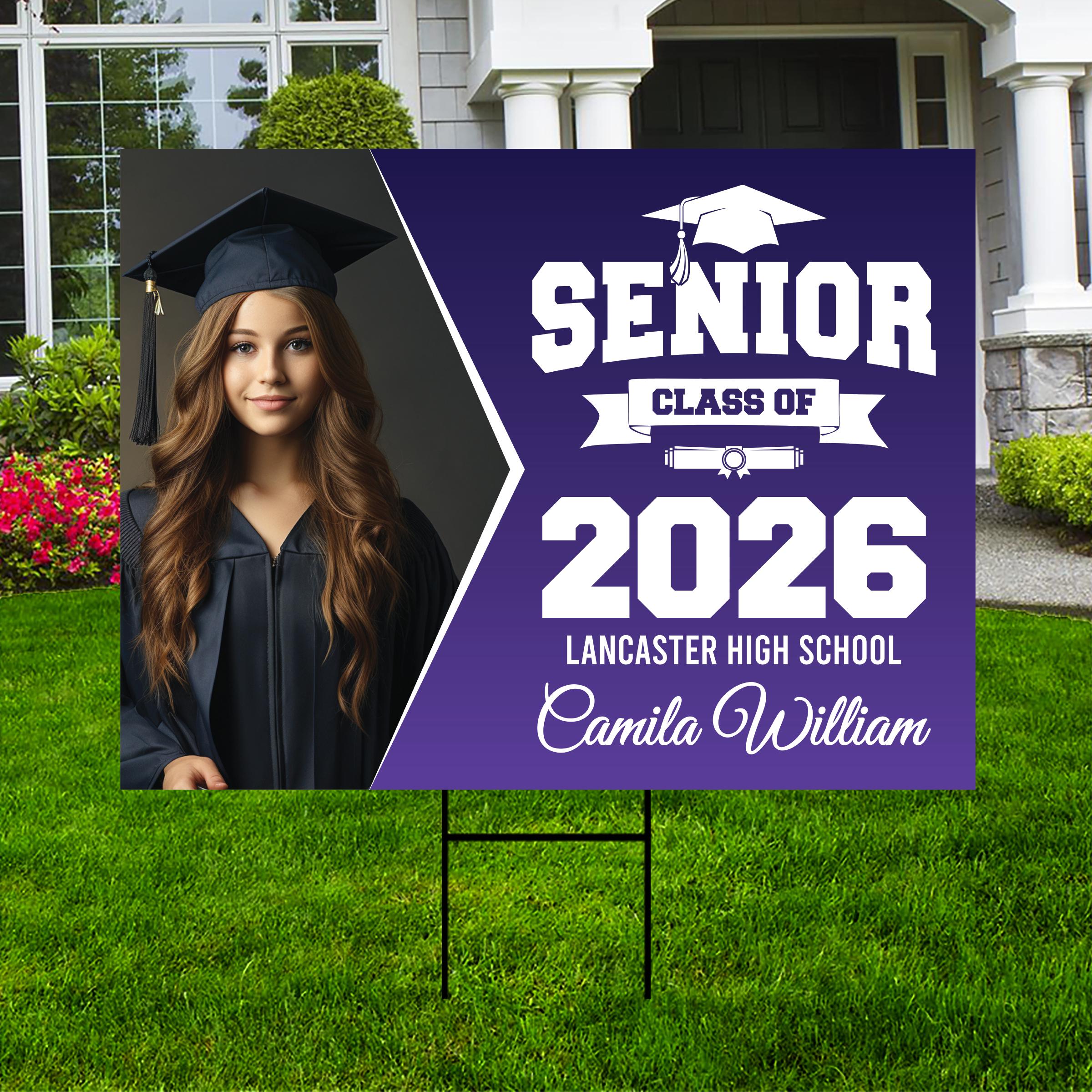Personalized Graduation Yard Sign 2026 With Photo - Grad Sign, Class of ...