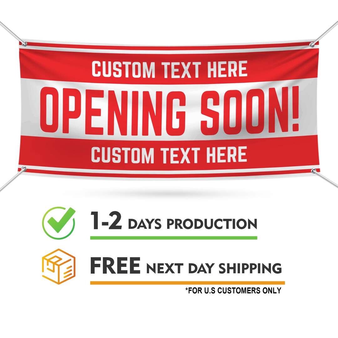 Custom Opening Soon! Promotion Business Coming Soon Banner Sign - 13 Oz ...