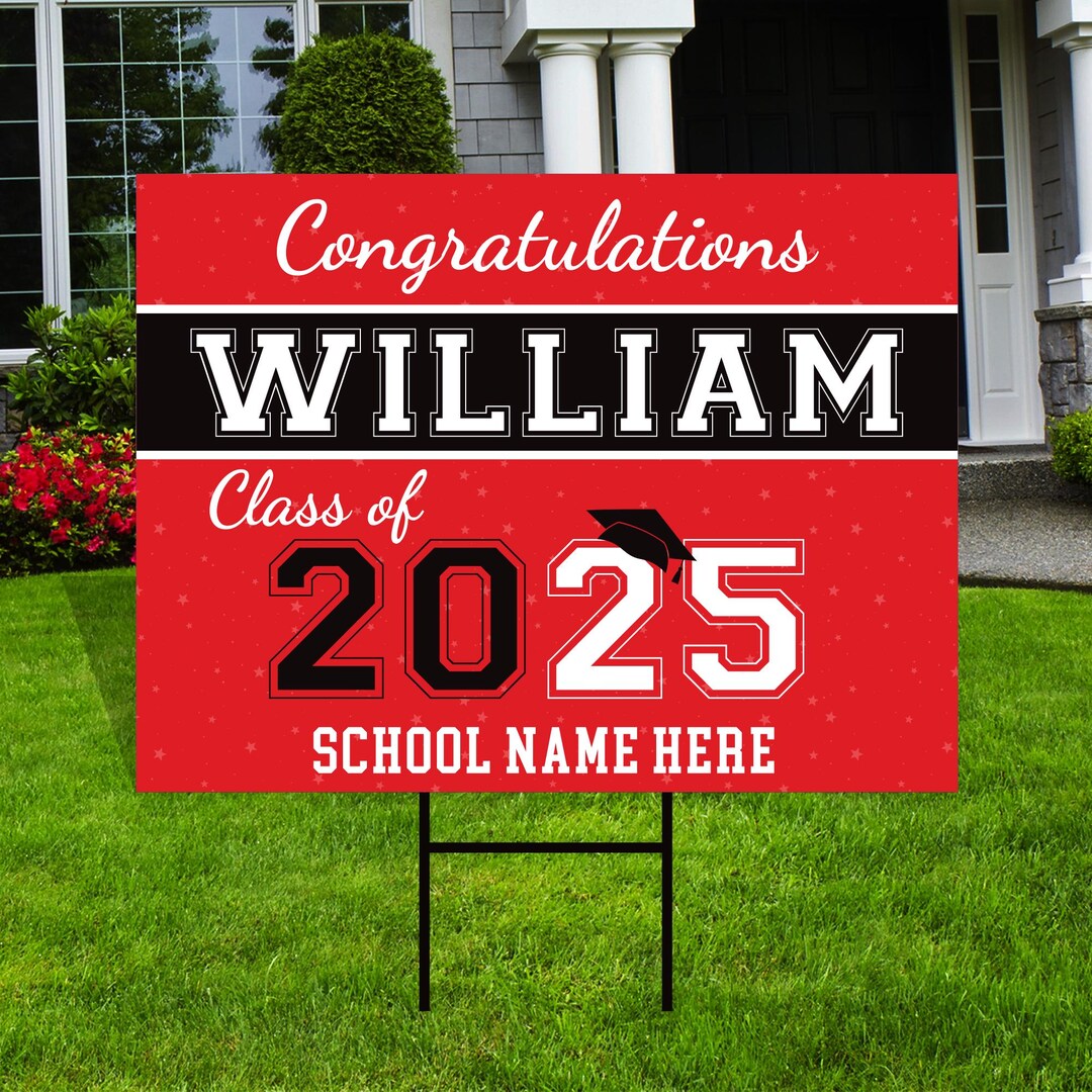 Personalized Graduation Senior Yard Sign 2025, Senior Grad Sign, Class ...