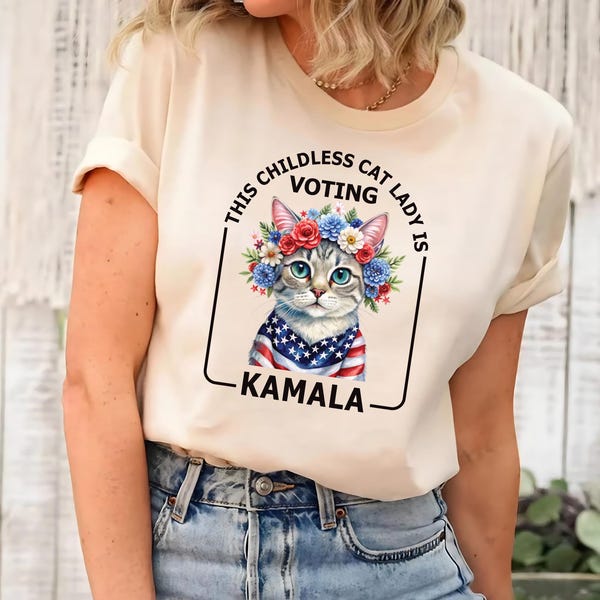 Kamala Cat Lady Tee Etsy