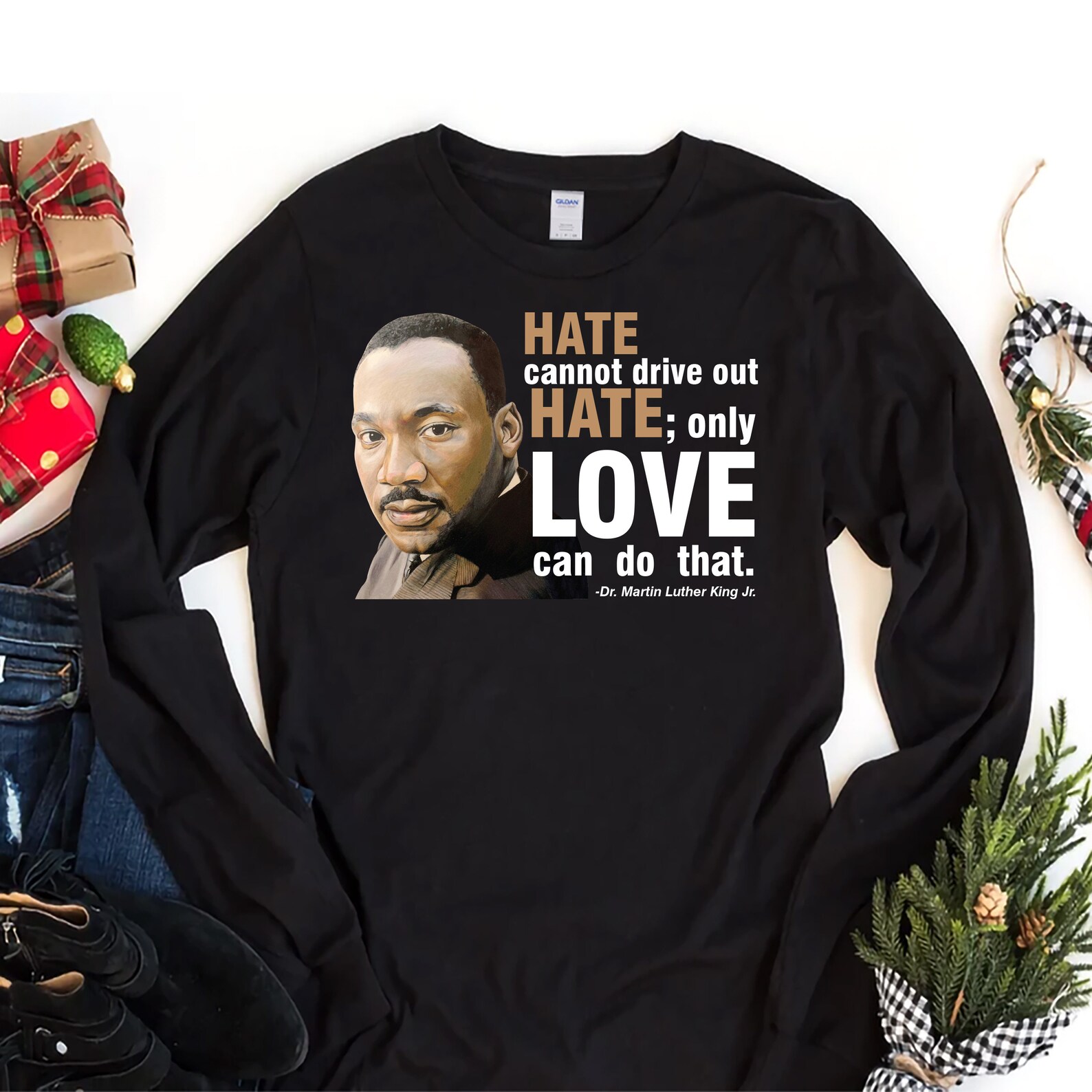 Martin Luther King Jr Long Sleeve T-shirt MLK Day Unisex Long - Etsy