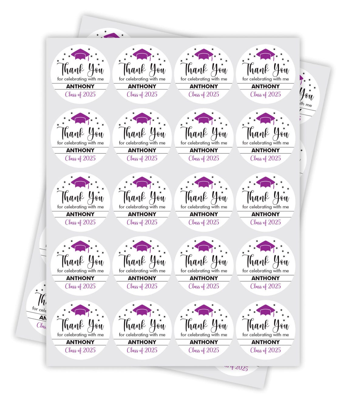 Personalized Graduation 2025 Stickers, Custom Class of 2025 Stickers ...