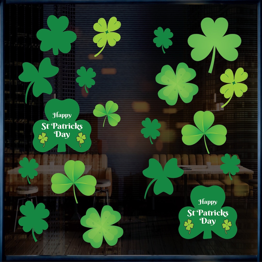 St Patricks Day Decorations Window Cling Vinyl Stickers, St Patricks ...