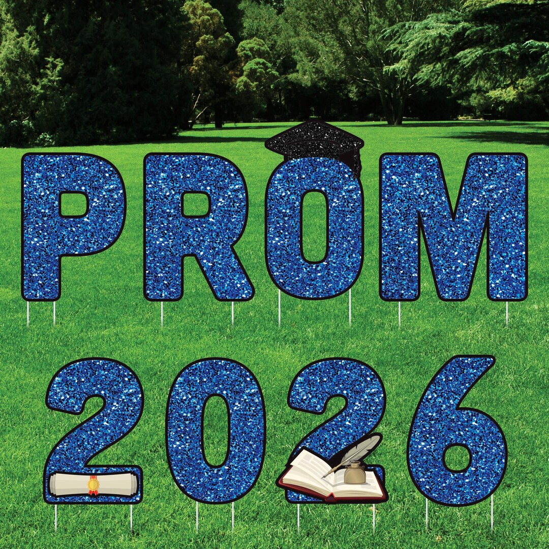 Prom 2026 Graduation Yard Sign Letters, Prom Graduation Yard Cutouts ...