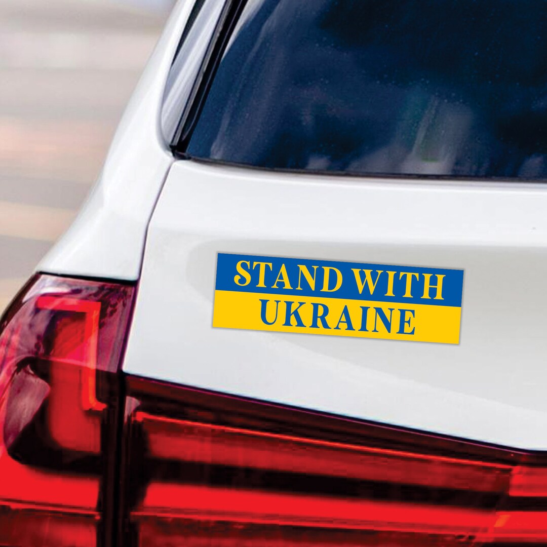 Stand With Ukraine Car Magnet We Stand With Ukraine Vehicle Magnet ...