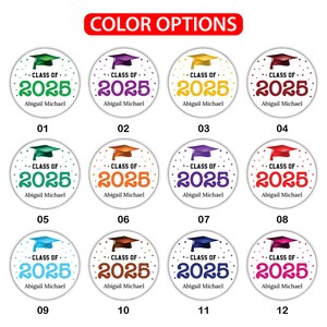 Personalized Graduation 2025 Stickers, Custom Class of 2025 Stickers ...