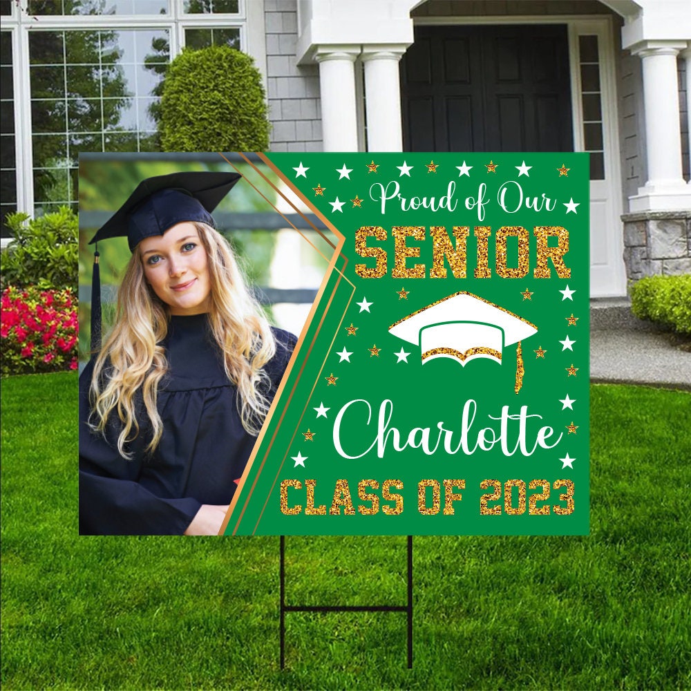 Personalized Graduation Yard Sign 2023 With Photo 2023 Senior - Etsy