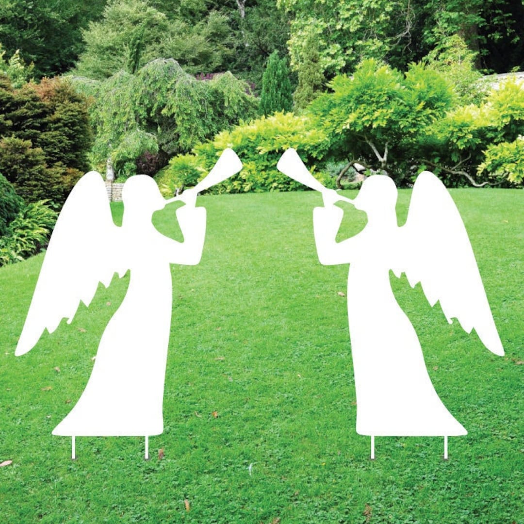 Holy Nativity - Angel Yard Sign Cutouts - Merry Christmas Yard Décor ...