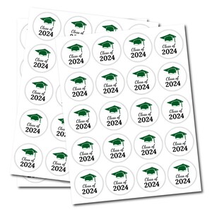 Personalized Graduation 2024 Stickers, Custom Class of 2024 Stickers ...