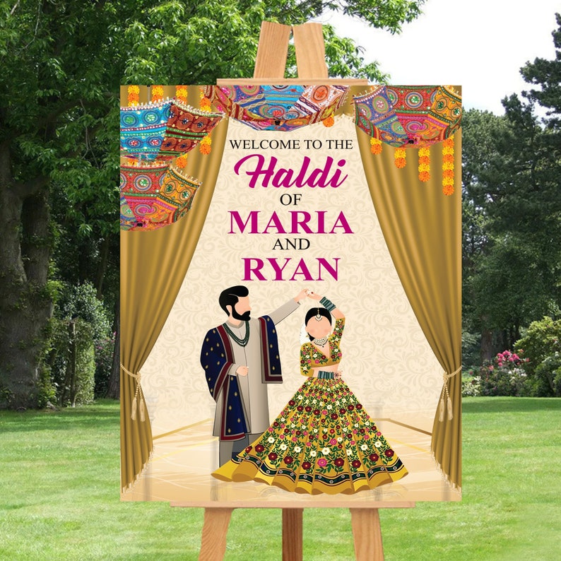 Custom Haldi Mehndi Foam Board Poster Sign Mehndi Decor - Etsy Israel