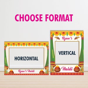 Personalized Haldi Selfie Frame, Haldi Selfie Frame, Photo Booth Haldi ...