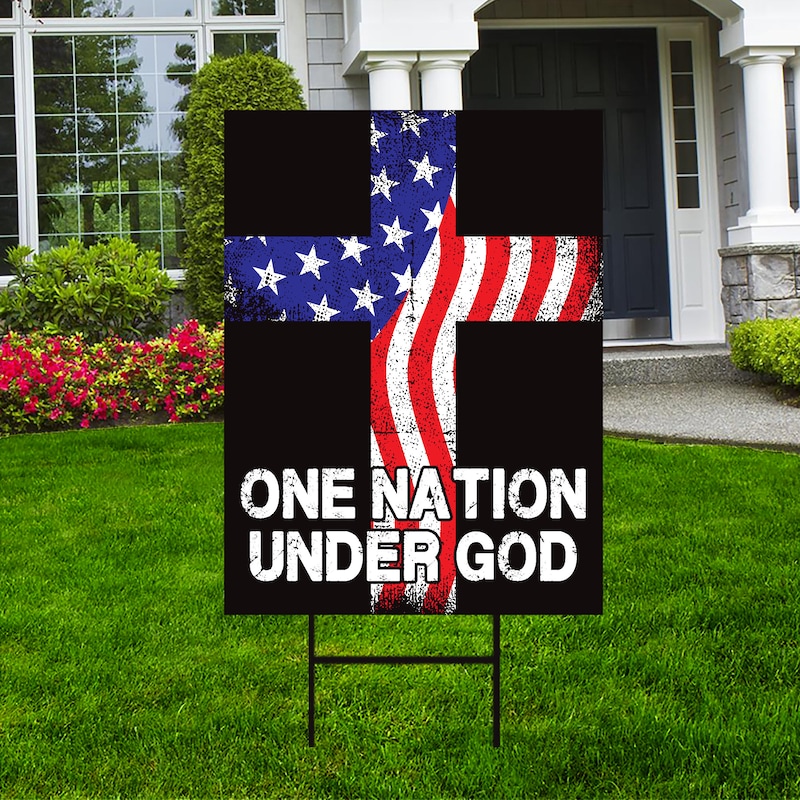 One Nation Under God Sign - Etsy