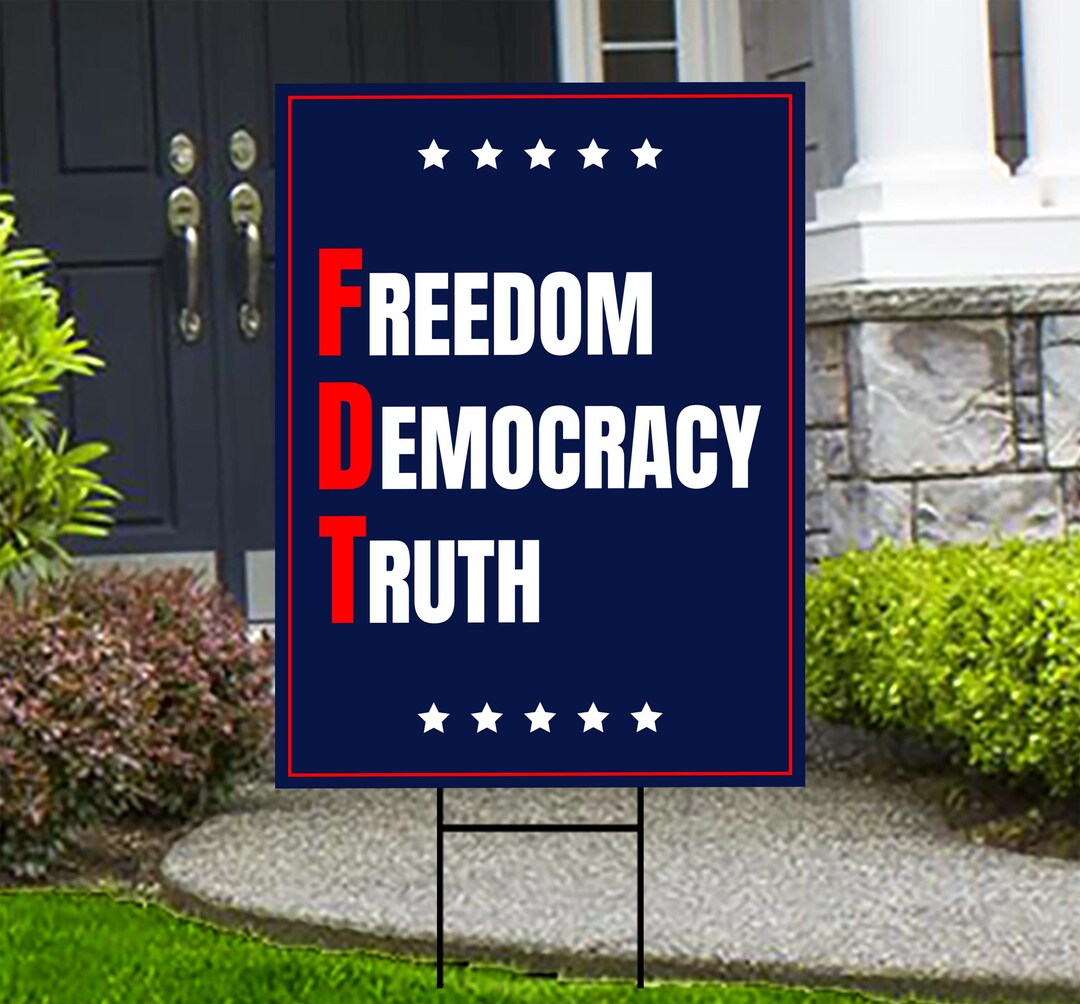 No Kings in America Yard Sign - Freedom Democracy Truth Lawn Sign, Anti ...