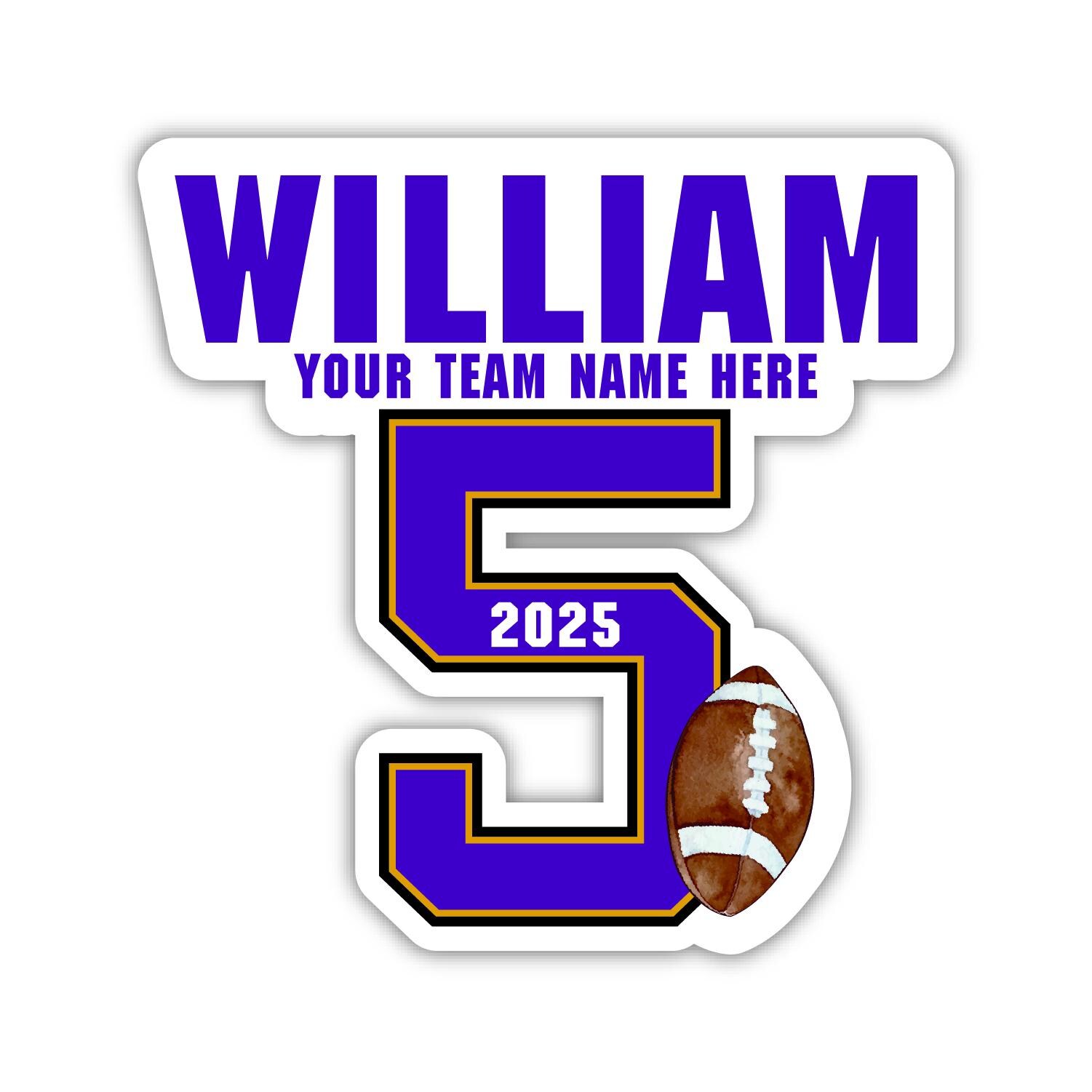 Personalized Football Locker Magnet, Custom Jersey Number School Magnet ...