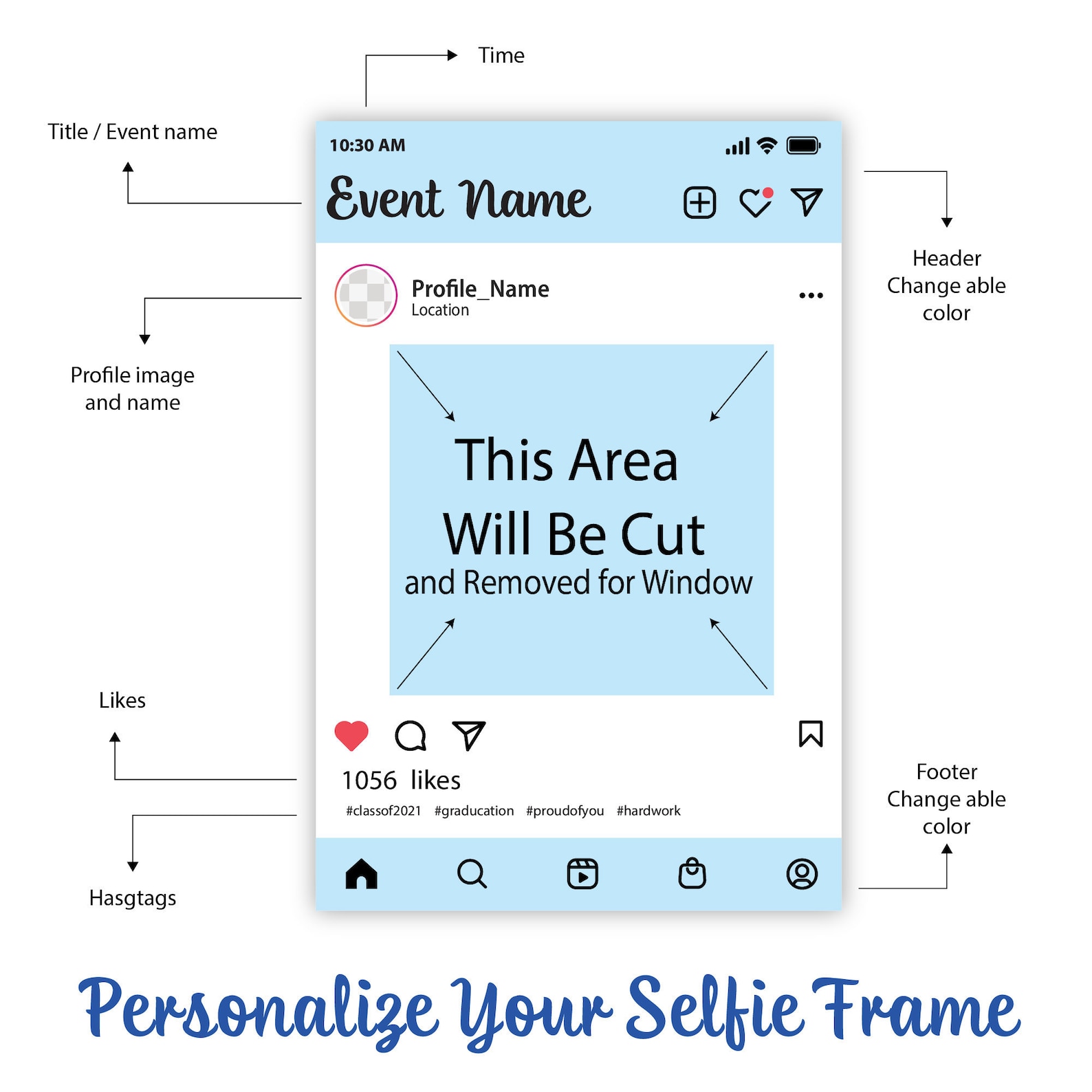 Personalized Selfie Frame, Instagram Selfie Frame, Wedding Selfie Frame ...