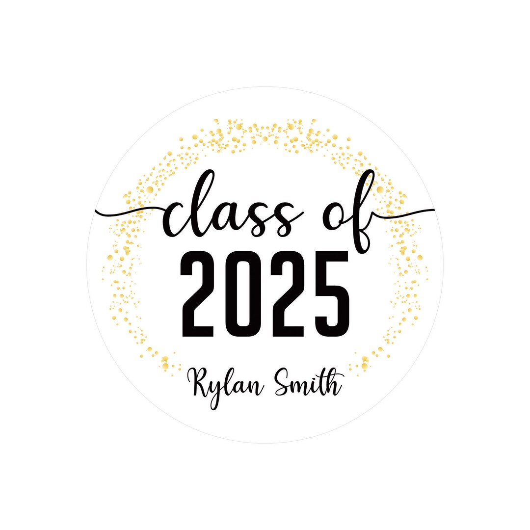 Personalized Graduation 2025 Stickers, Custom Class of 2025 Stickers ...