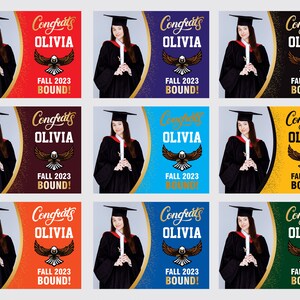 Personalized College Bound Yard Sign With Photo, College Logo Sign ...