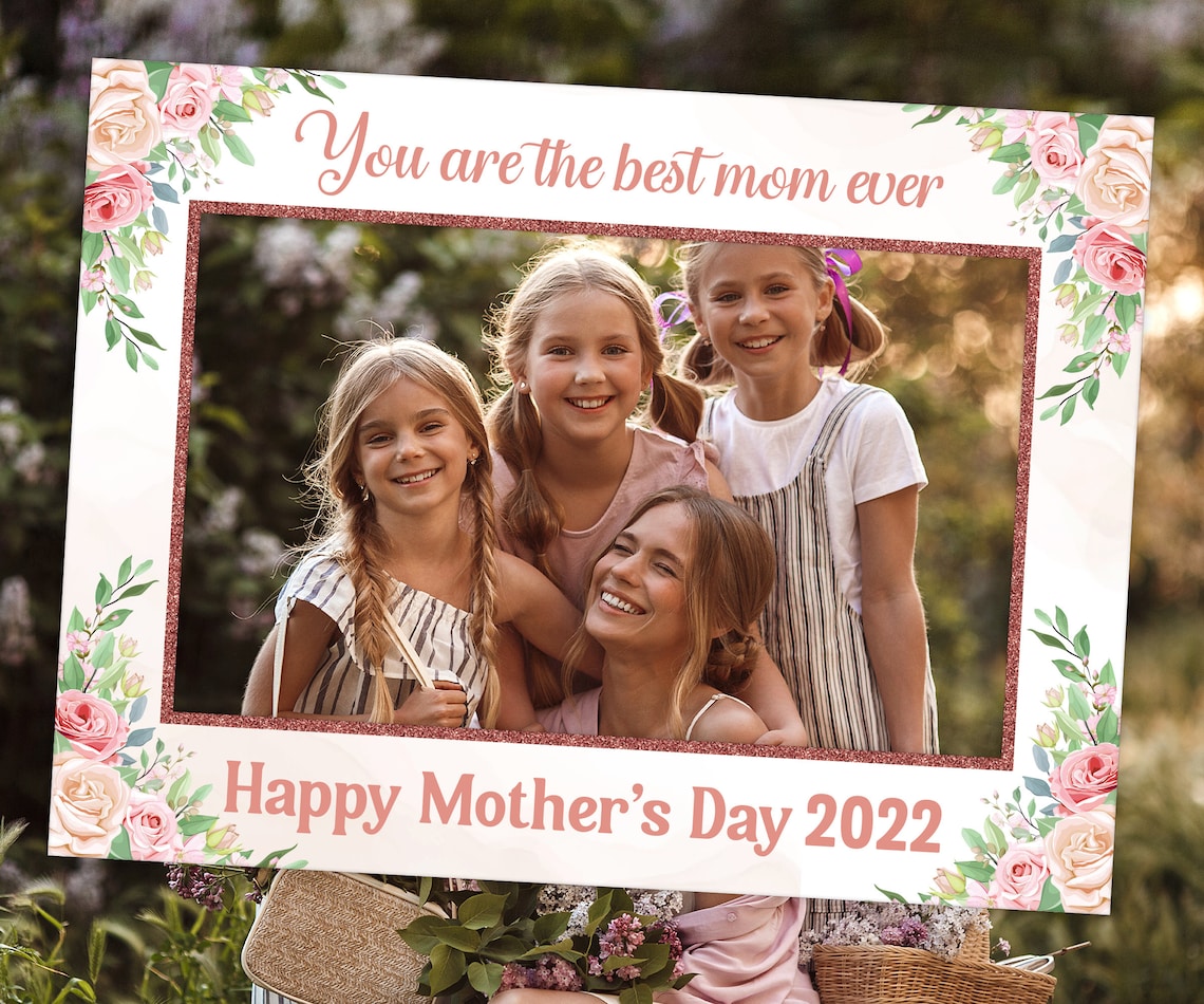 Personalized Mother's Day Selfie Frame Best Mom Ever - Etsy