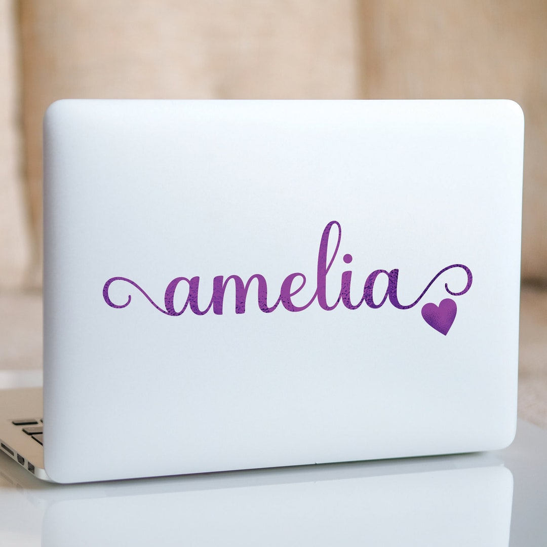 Custom Laptop Name Decal - Personalized Tablet & Computer Stickers for ...