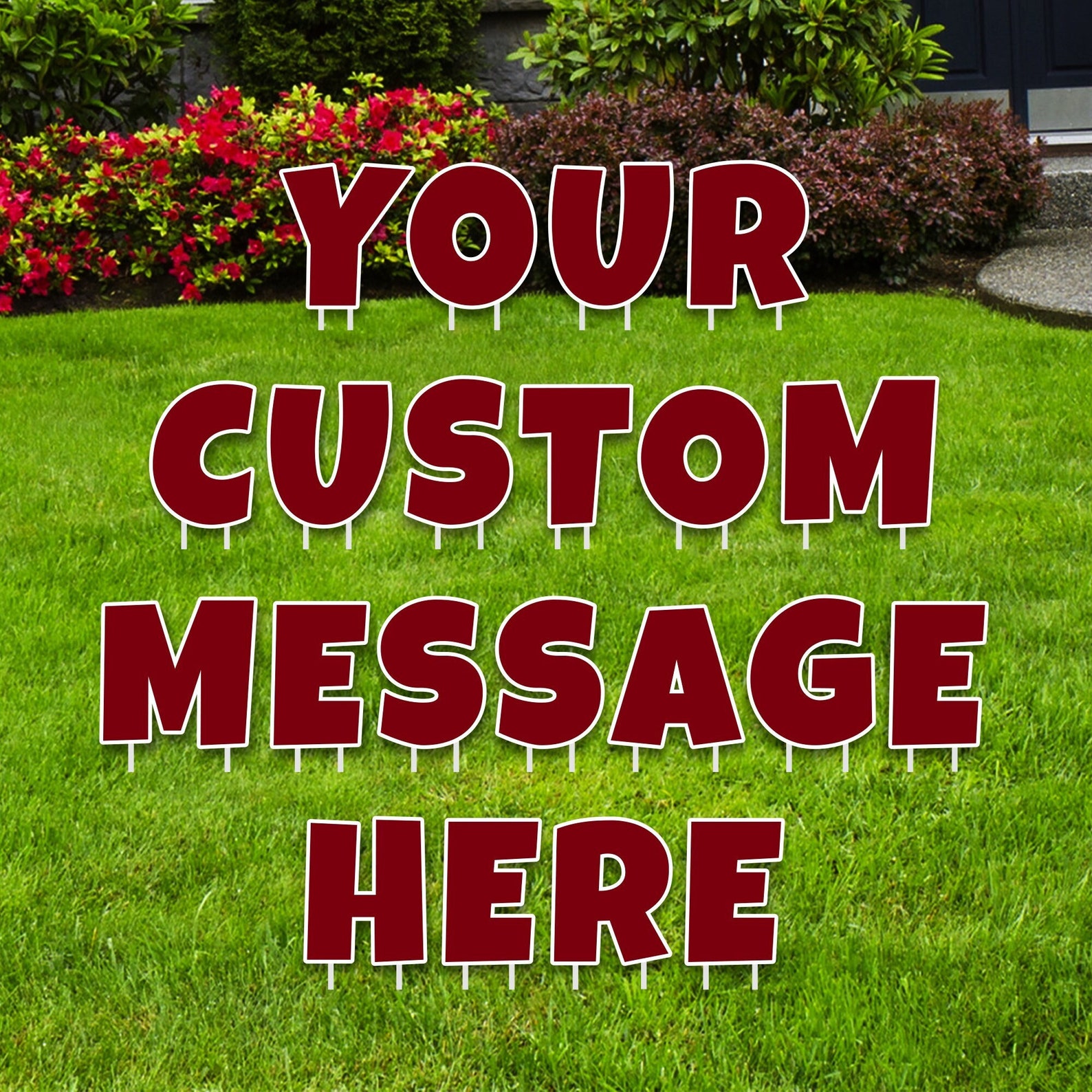 Custom Yard Sign Letters Personalized Printed Yard Letters for Birthday ...