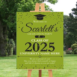 Custom Congrats Graduation Welcome Sign, Personalized Class of 2025 ...