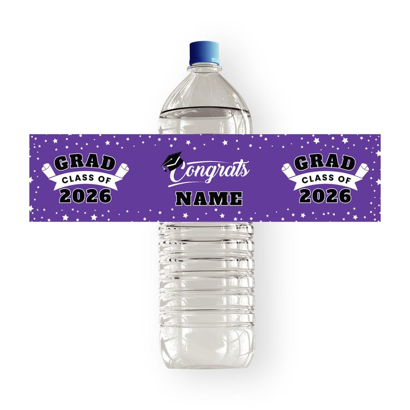 Graduation Water Bottle Labels - Etsy