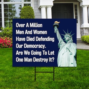 Save the Democracy Yard Sign - Resist Hate Lawn Sign, Anti-trump Sign ...