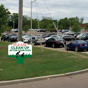 Please Clean up After Your Dog Yard Sign 10”x14” - Rust-free Aluminum ...