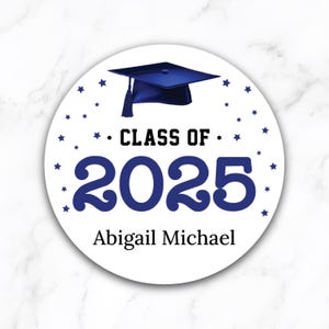 Personalized Graduation 2025 Stickers, Custom Class of 2025 Stickers ...