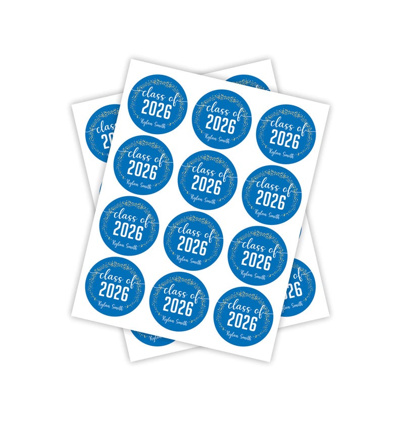 Personalized Graduation 2026 Stickers, Custom Class of 2026 Stickers ...