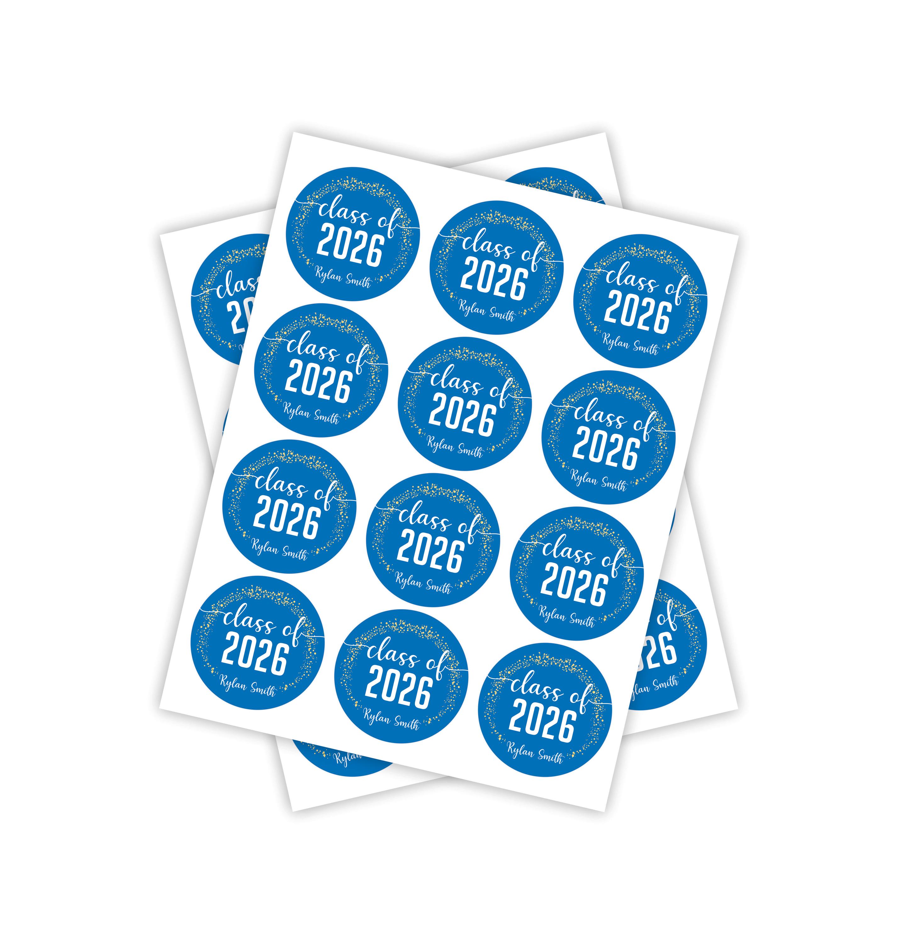Personalized Graduation 2026 Stickers, Custom Class of 2026 Stickers ...