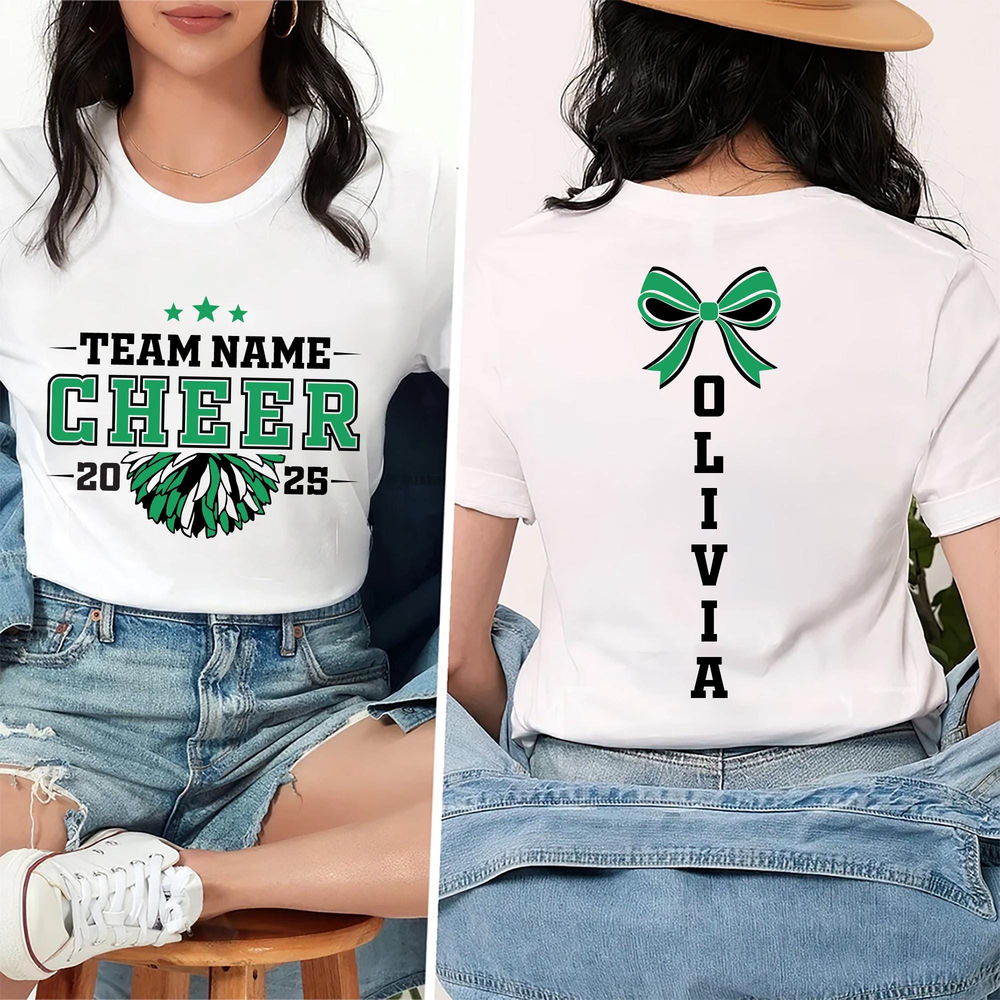 Personalized Cheer Team Name Shirt, Custom Cheerleader Gift Shirt ...
