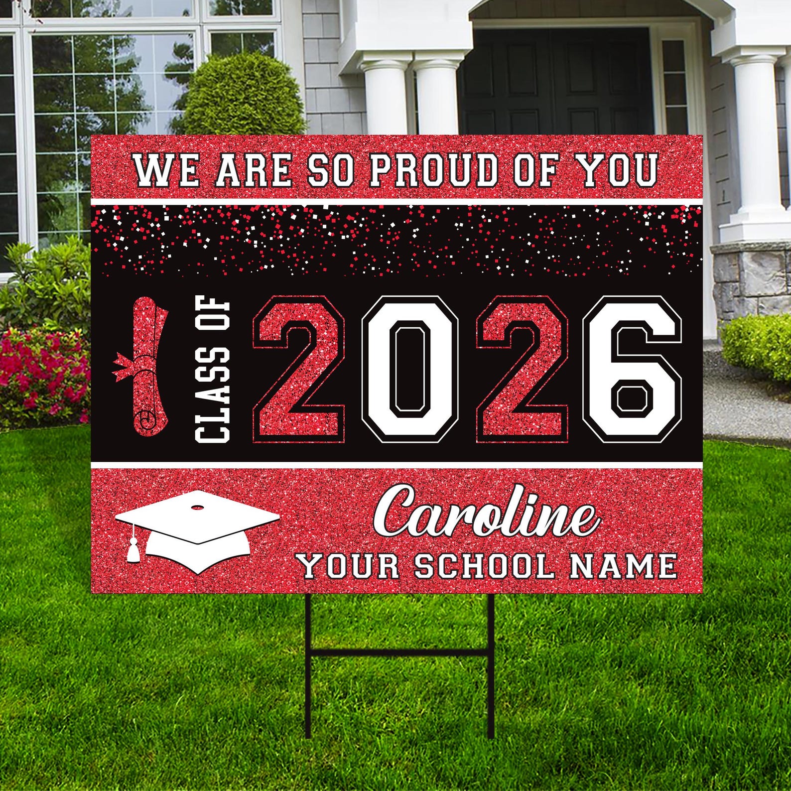 Personalized Graduation Senior Yard Sign 2026, Senior Grad Sign, Class ...