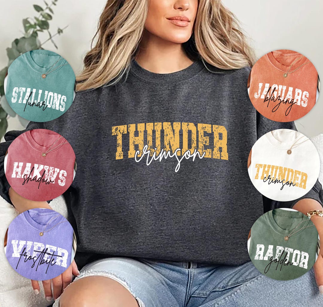 Custom Favorite Team Long Sleeve Shirt, Personalized Sports Team Mascot ...