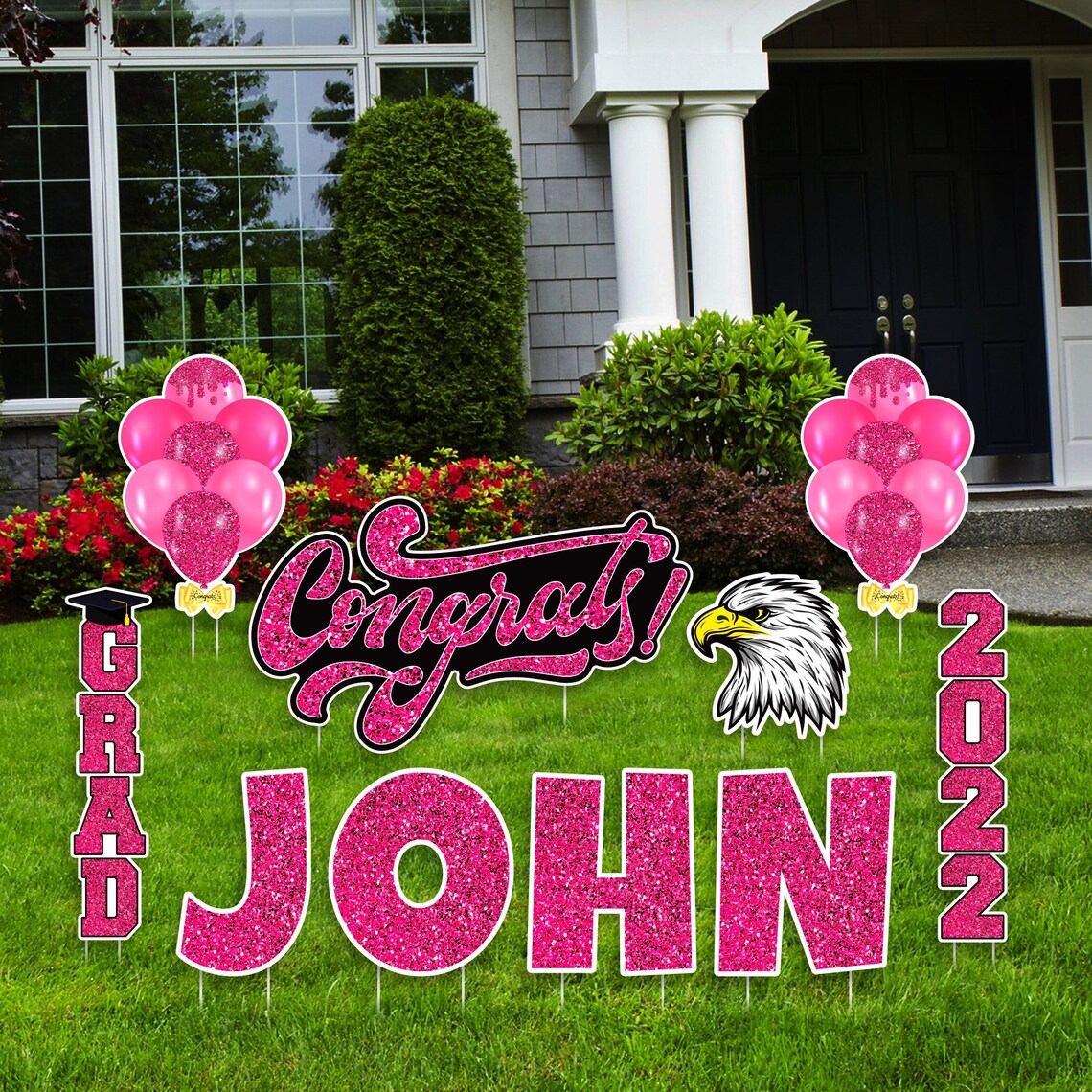 Personalized Graduation Yard Sign Letters 18 Custom - Etsy