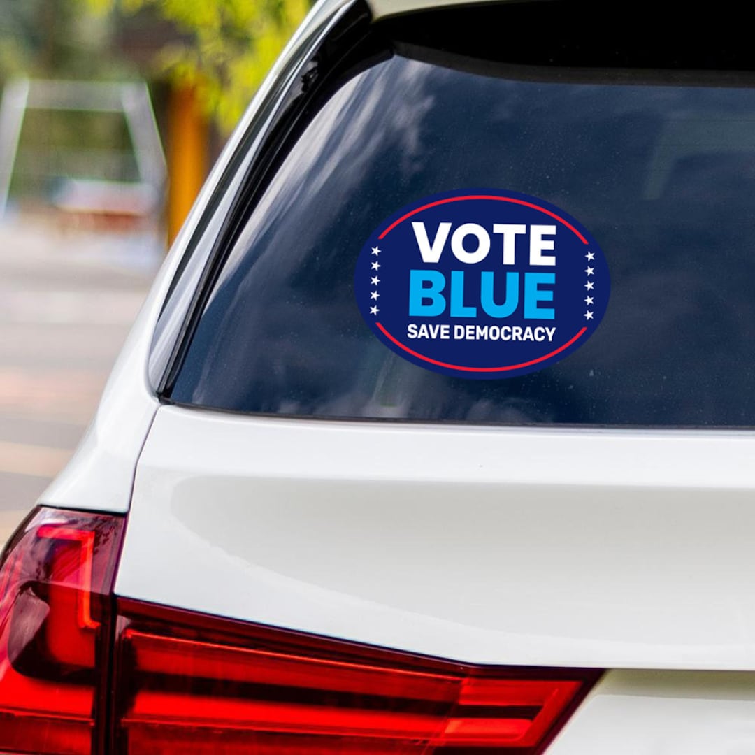 Vote Blue Save Democracy Sticker Vinyl Decal, Vote Democrat Vinyl ...