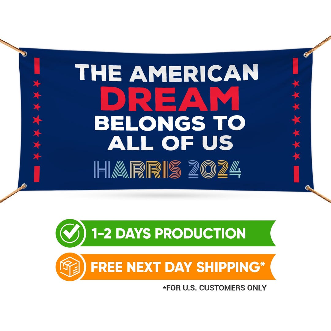 Kamala Harris 2024 Banner Sign, 13 Oz We Choose Freedom, Harris for President 2024, Election ...