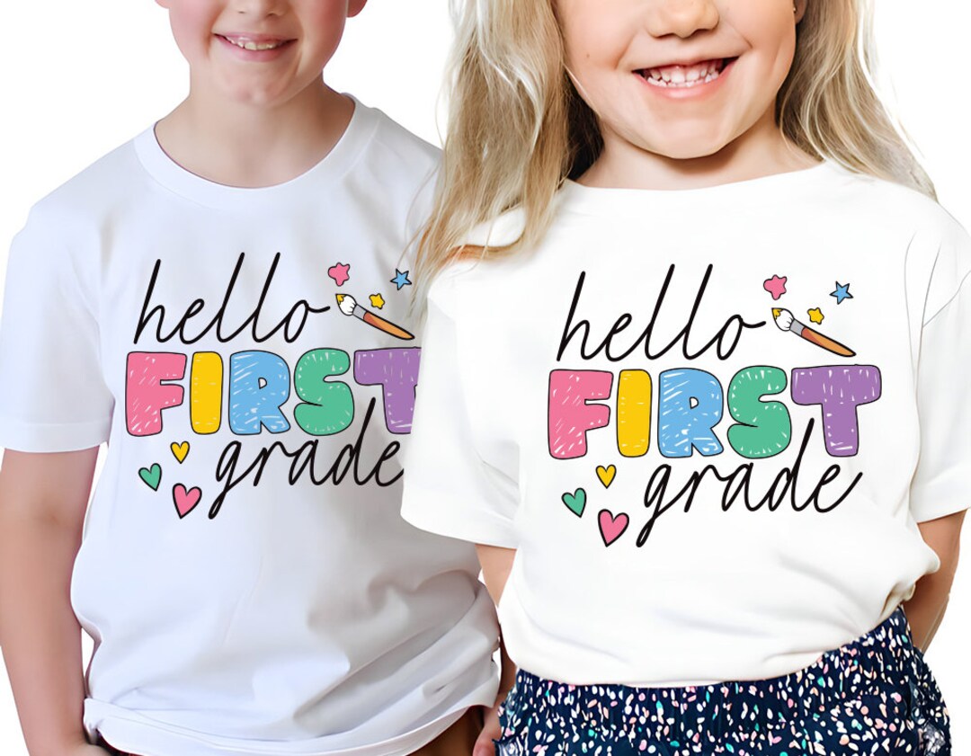 Custom First Day of 1st Grade Shirt, Personalized Back to School Shirt ...