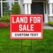 Land for Sale Yard Sign Personalized 18 X 12 Visible Text Custom Land ...