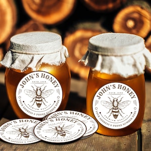 Personalized Honey Stickers, Custom Honey Product Stickers, Business ...
