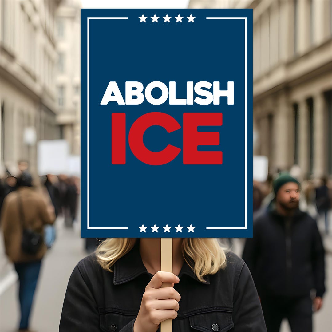 ICE Equals American Gestapo Protest Sign, Anti-trump Resistance ...