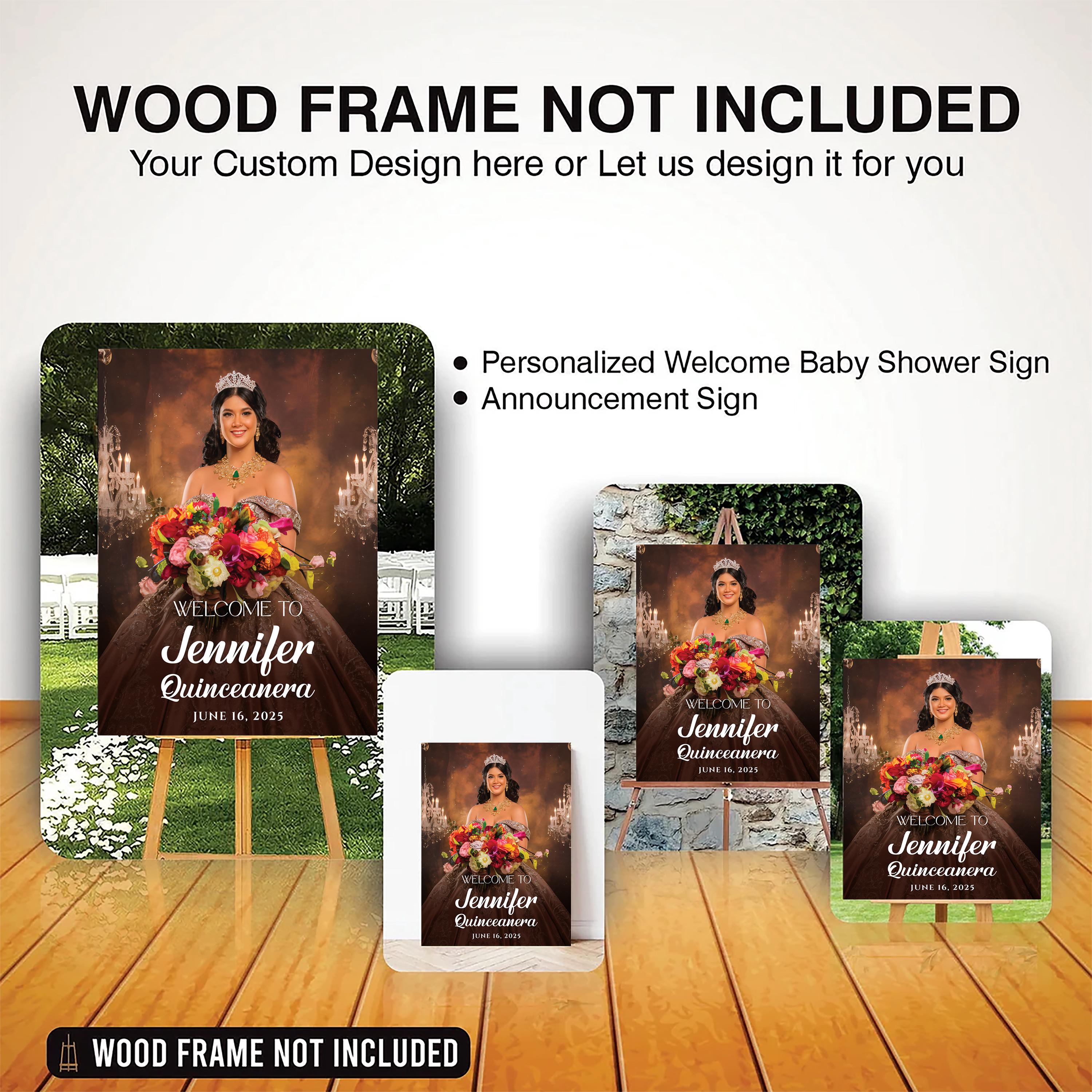 Quinceañera Photo Welcome Sign, Personalized Mis Quince Foamcore, PVC ...