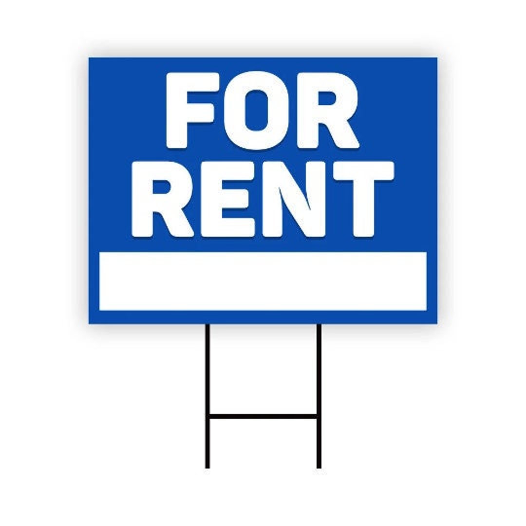 For Rent Yard Sign Personalized 18" X 12" - Visible Text Long Lasting ...