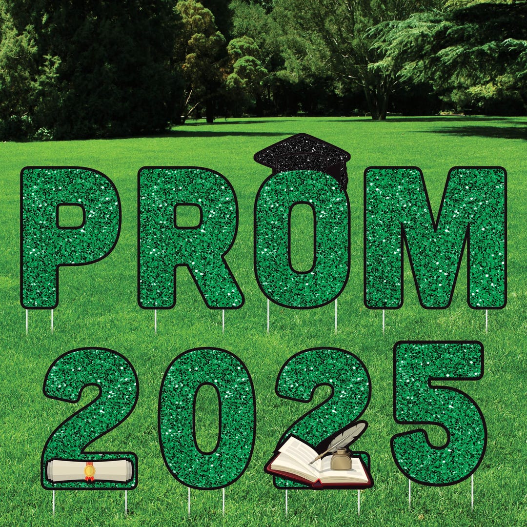 Prom 2025 Graduation Yard Sign Letters, Prom Graduation Yard Cutouts ...